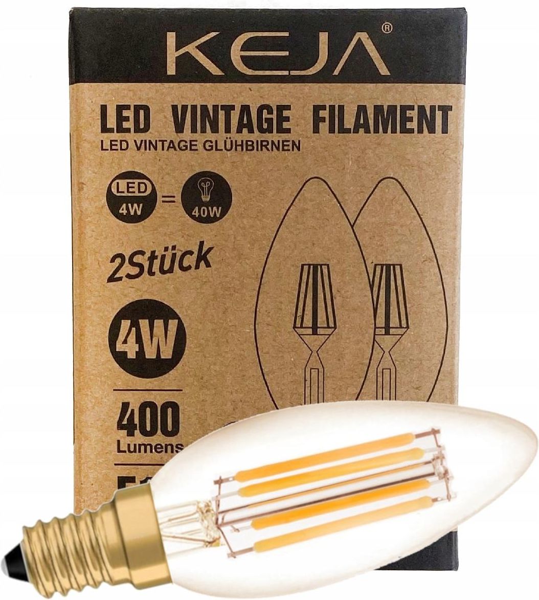 Savineo 6X Żarówka Świeczka E14 Led Filament 4W Vintage (2677) - Opinie ...