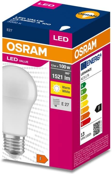 Ledvance (Osram) Żarówka Led E27 13W830 Value Cl A Fr 100 Non-Dim (4058075630215) - Opinie i ...
