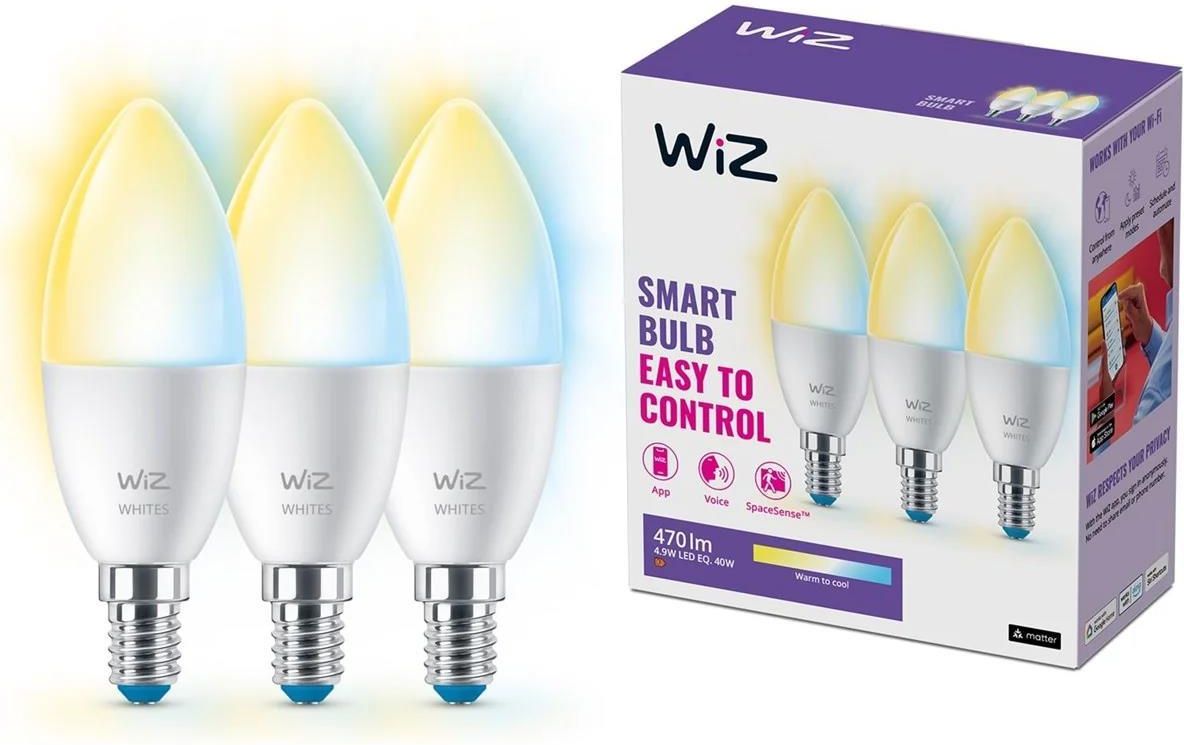 Wiz Candle 4.9W E14 Tunable White Wi-Fi 3-Pack (929002448733) - Opinie i atrakcyjne ceny na Ceneo.pl