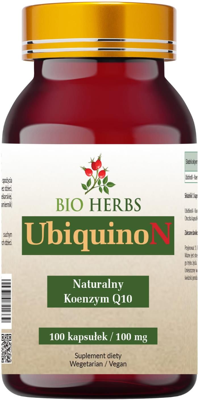 Bio Herbs Ubiquinon Koenzym Q10 100 Mg 100Kaps. - Opinie i ceny na Ceneo.pl