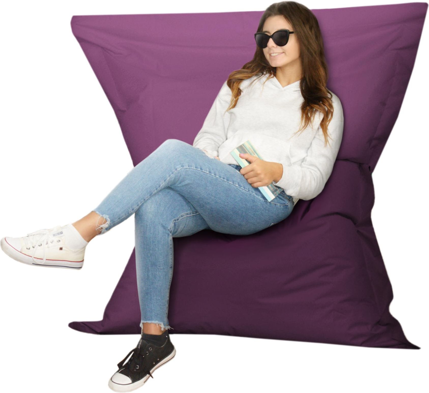 Pufa Worek do siedzenia Eko 350L 140x180 cm Purpurowy - Opinie i ...