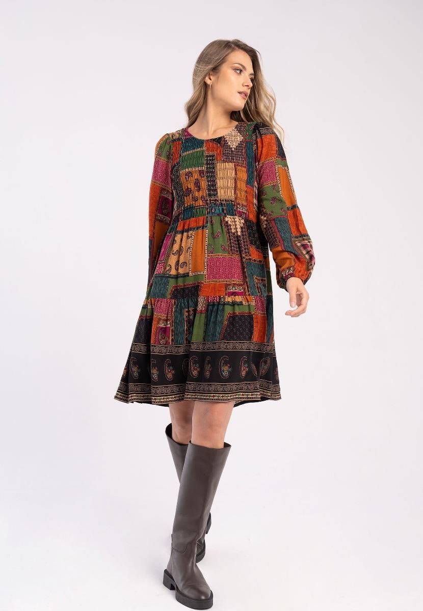 SUKIENKA WZORZYSTA POP-ART VOLCANO G-ZULA L - Ceny i opinie - Ceneo.pl