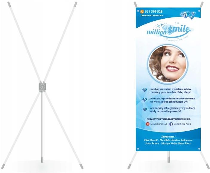 X-Baner 80X180 Z Wydrukiem Projekt Kreator - Ceny i opinie - Ceneo.pl