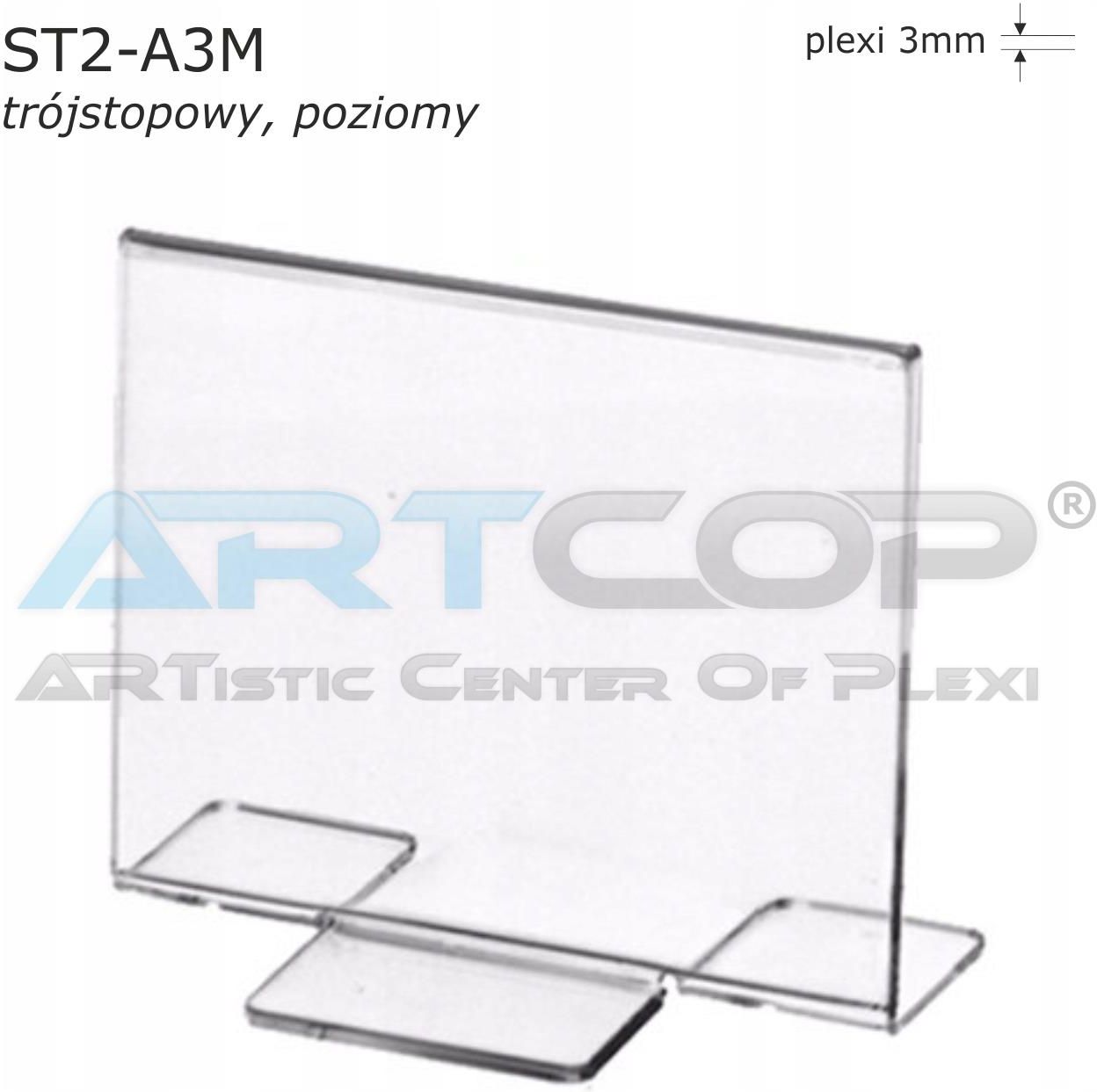 Artcop A3 Menu Stojak Dwustronny Z Plexi Typ T Na Opis /M - Ceny i ...