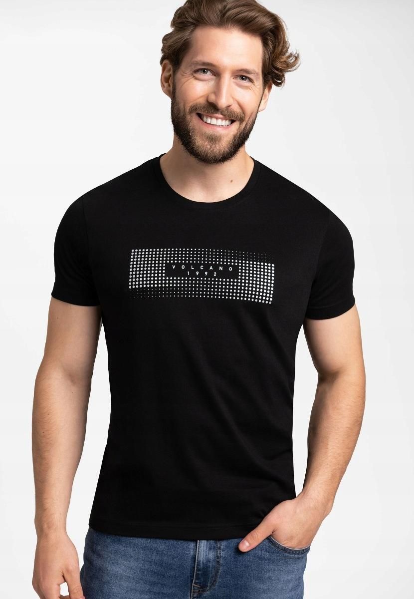 CZARNA KOSZULKA Z NADRUKIEM VOLCANO T-GRADE M - Ceny i opinie - Ceneo.pl