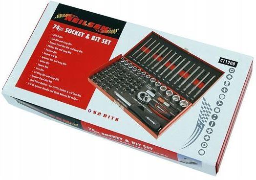 Zestaw narzędziowy Neilsen Bity Do Wkrętarki Zestaw Grzechotka 74 El ...