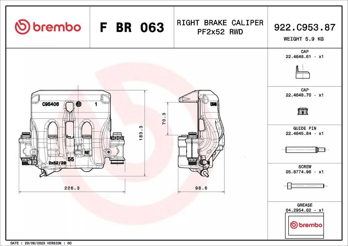 Brembo Zacisk Hamulcowy F Br 063 - Opinie i ceny na Ceneo.pl