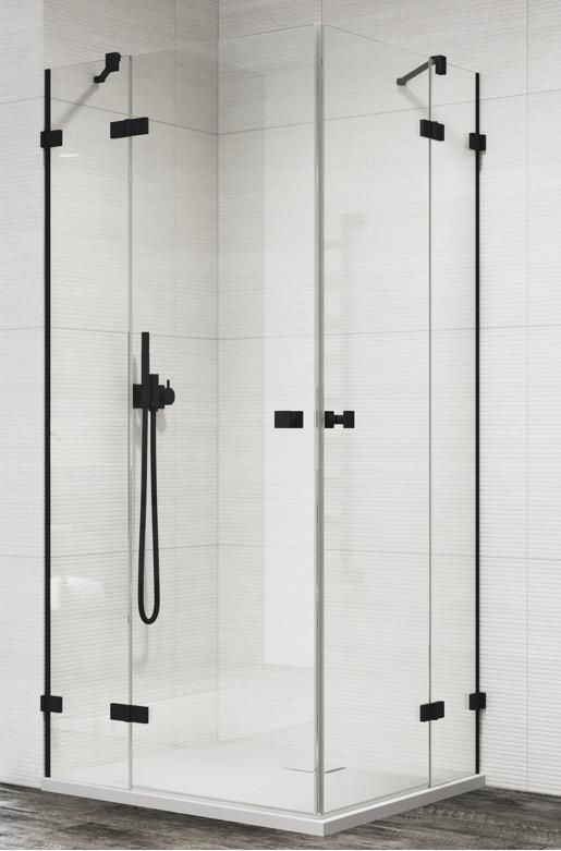 Kabina prysznicowa Sanswiss Annea An13W G+D 75X75 Czarna AN13WG07500607 ...