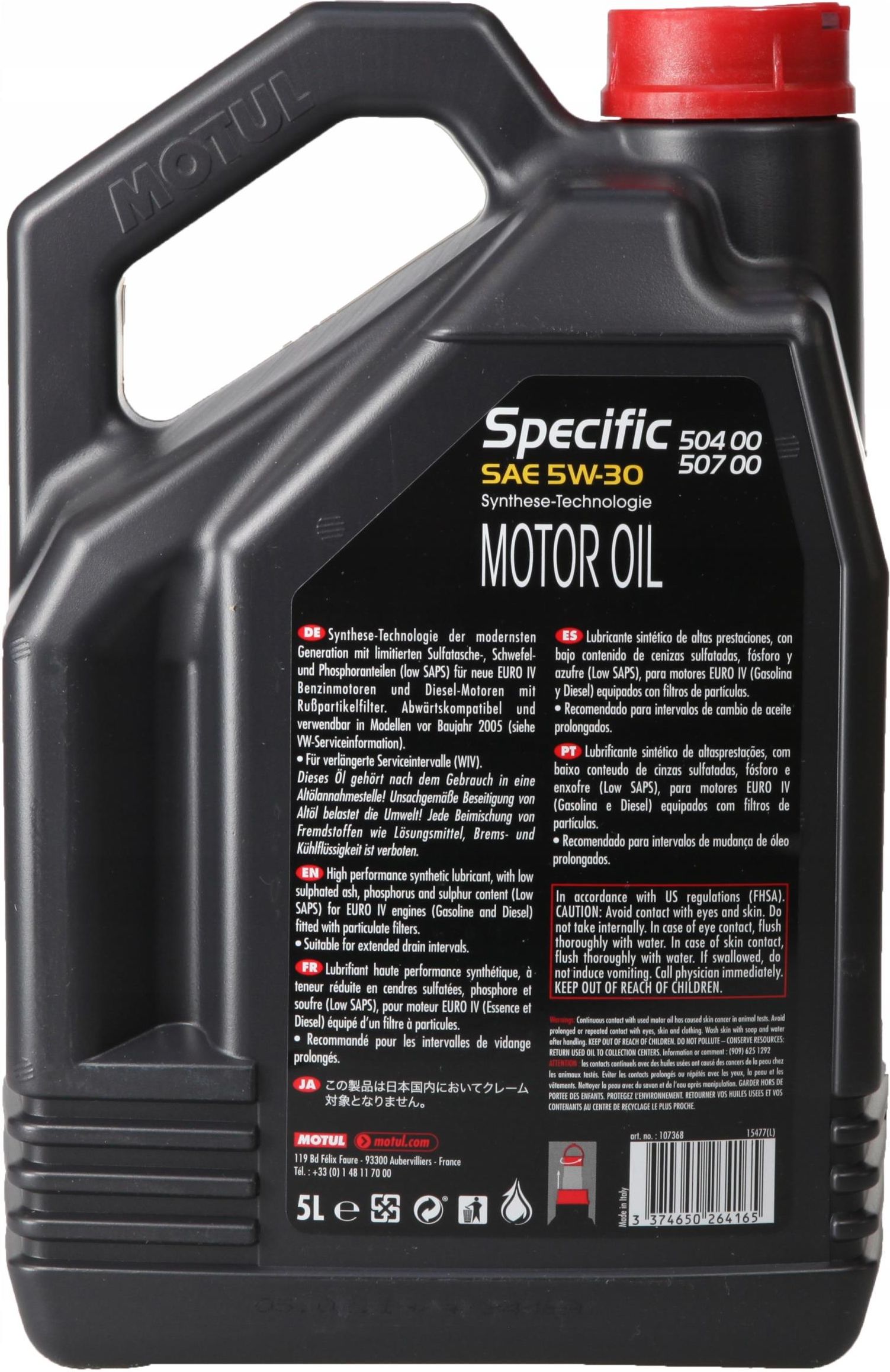 Olej silnikowy Motul Olej 5W30 Specific 504.00 507.00 5L - Opinie i ceny na Ceneo.pl