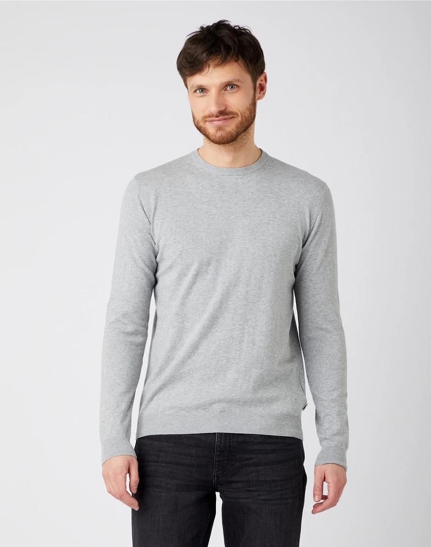 WRANGLER CREW KNIT MID GREY MEL W8M0QLX37 - Ceny i opinie - Ceneo.pl