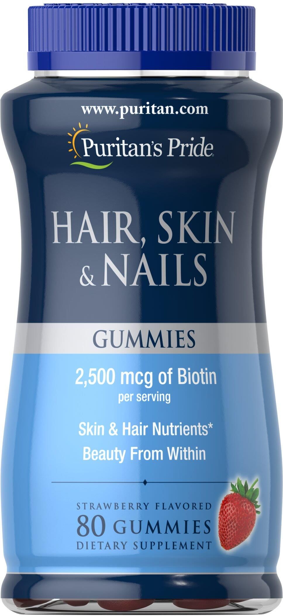 Puritans Pride Hair Skin & Nails Biotyna 80 Żelek - Opinie i ceny na ...