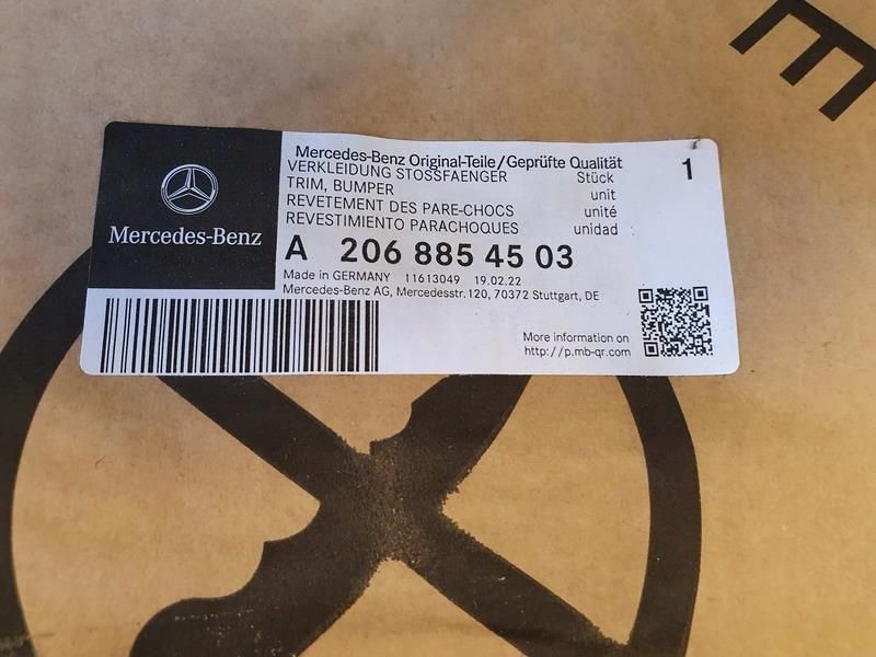 Zderzak do kupienia Mercedes Benz 206 Amg A2068854503 Dyfuzor Tył ...