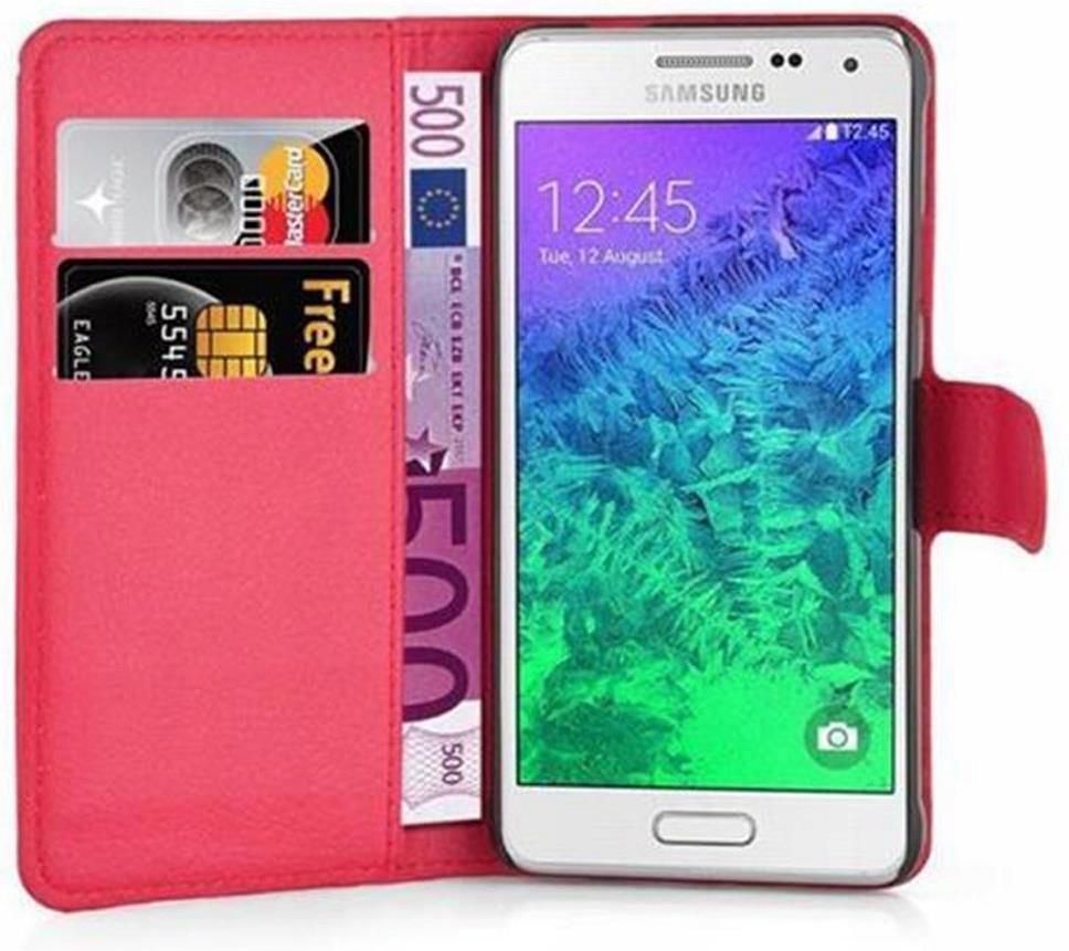 Cadorabo Etui Kompatybilne Z Samsung Galaxy Alpha W Kolorze Karminy ...