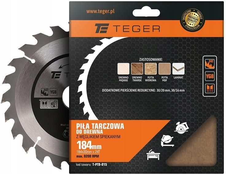 Tarcza tnąca Teger Piła Tarczowa Do Drewna Z Węglikiem Spiekanym ...