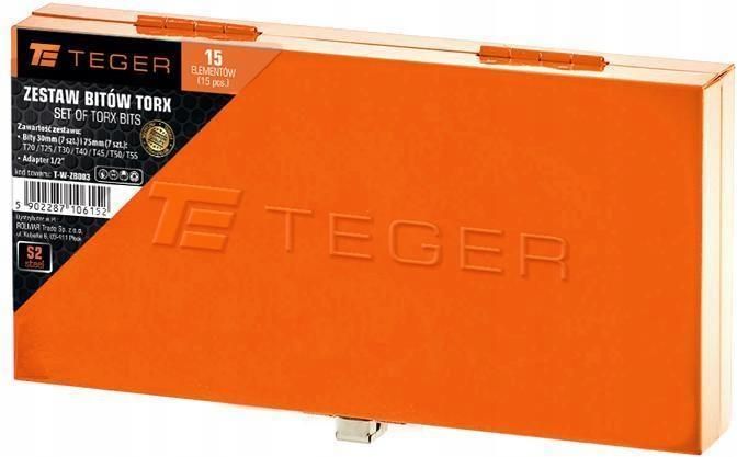 Teger Zestaw Bitów Torx 15el. TWZB003 - Opinie i ceny na Ceneo.pl