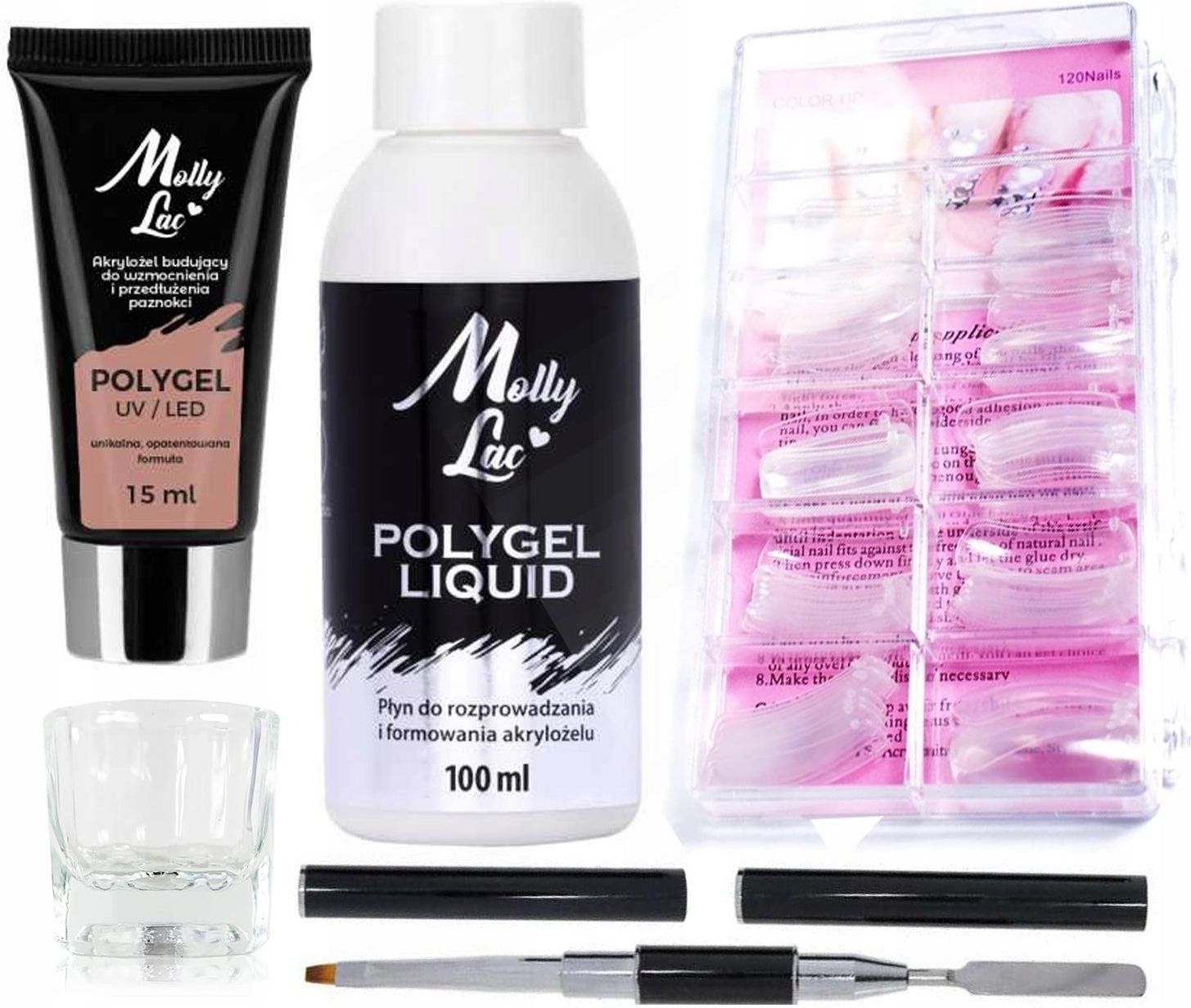 Molly Lac Zestaw Do Przedłużania Paznokci Akrylożel Poly Gel - Opinie i ...