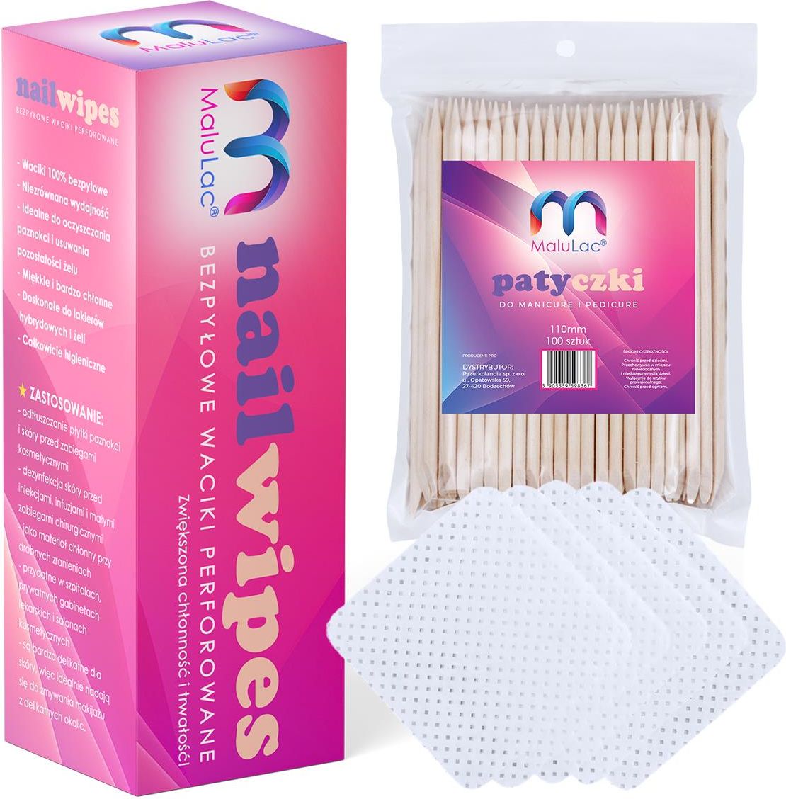 Malulac Waciki Bezpyłowe Perforowane Patyczki - Opinie i ceny na Ceneo.pl