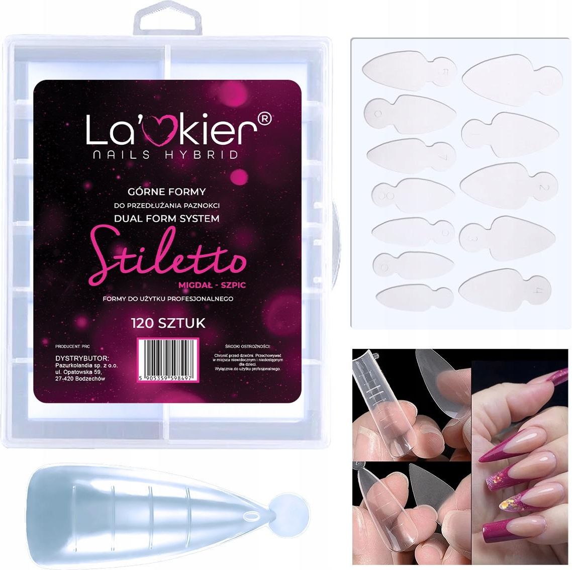 La'Kier Zestaw Dual Form Stiletto Formy Do French Migdał - Opinie i ...