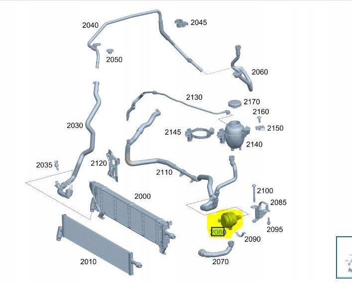 Mercedes Benz Oe Pompa Wody Mercedes W213 W177 W167 A0005003600 New ...