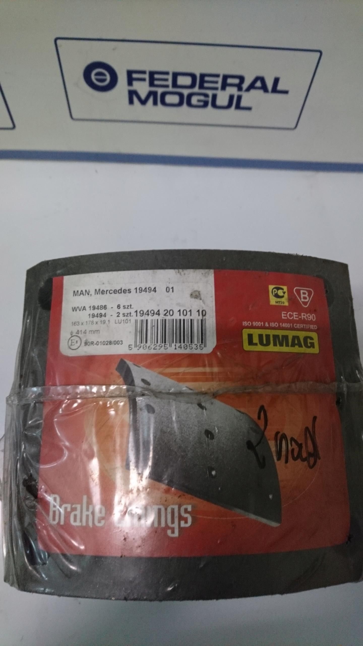 Bęben hamulcowy Lumag Okładziny Hamulcowe Mercedes Atego Man 19494 ...