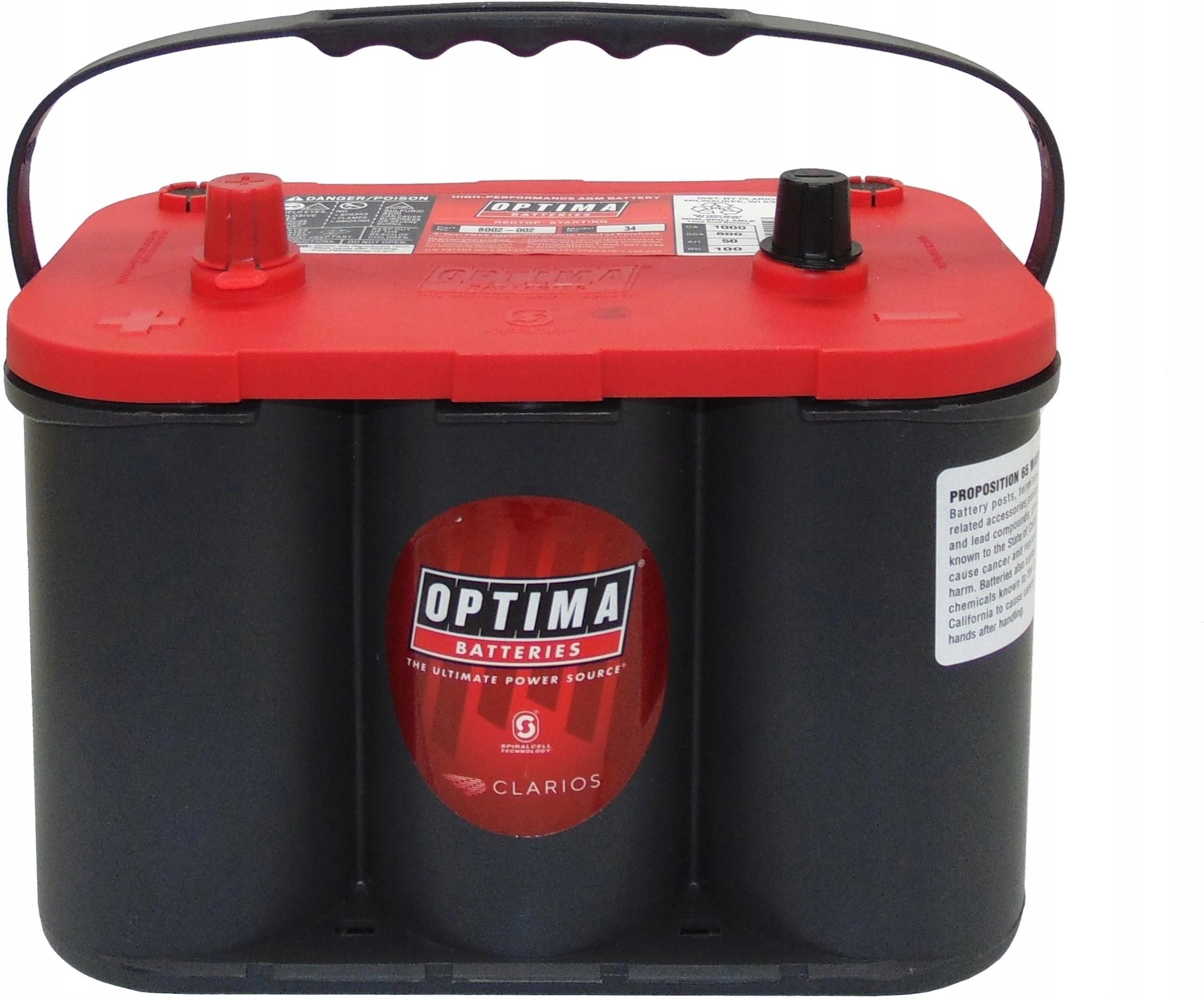 Optima Akumulator Red Top 8002 002 12V 50Ah 1000A - Opinie i ceny na ...