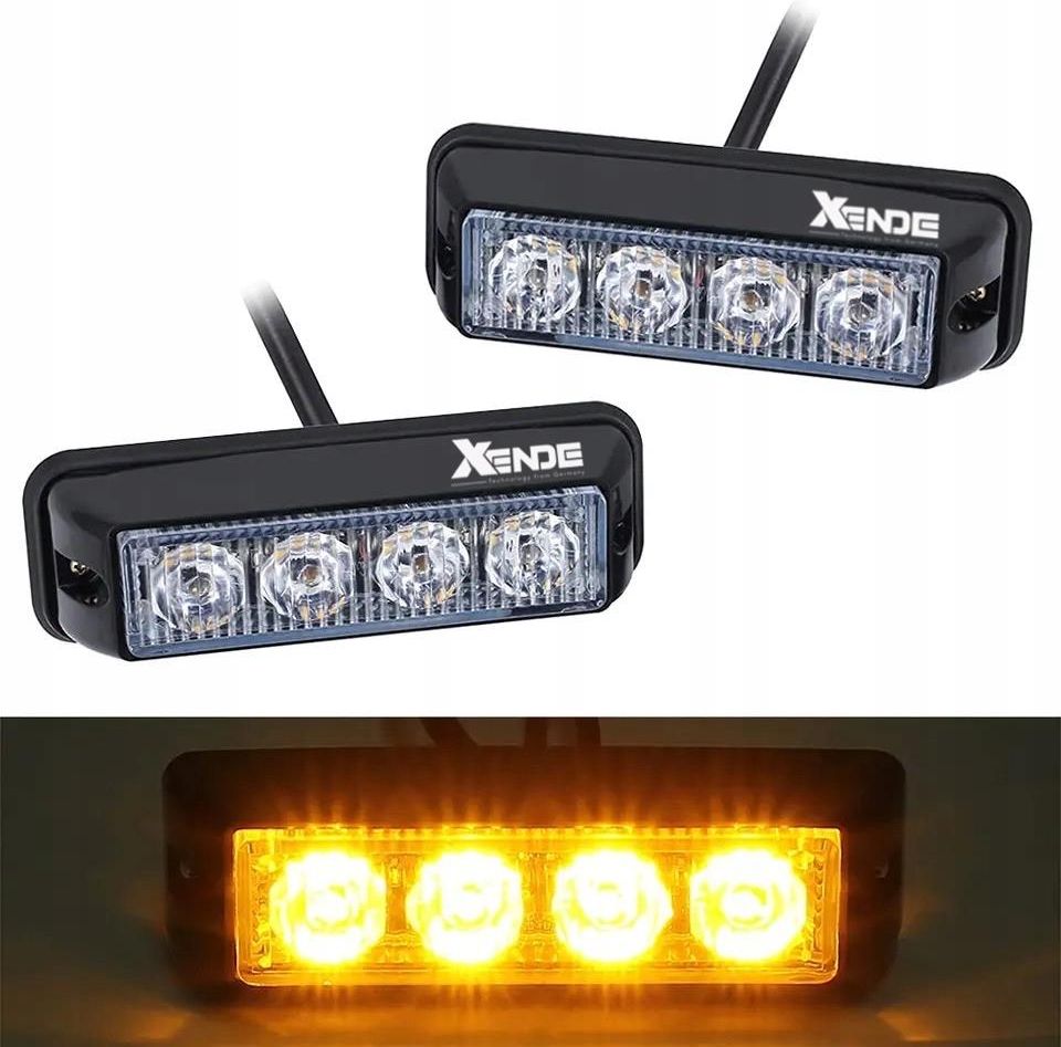 Xende Lampa Ostrzegawcza 4Xled Stroboskop Mocna - Opinie i ceny na Ceneo.pl