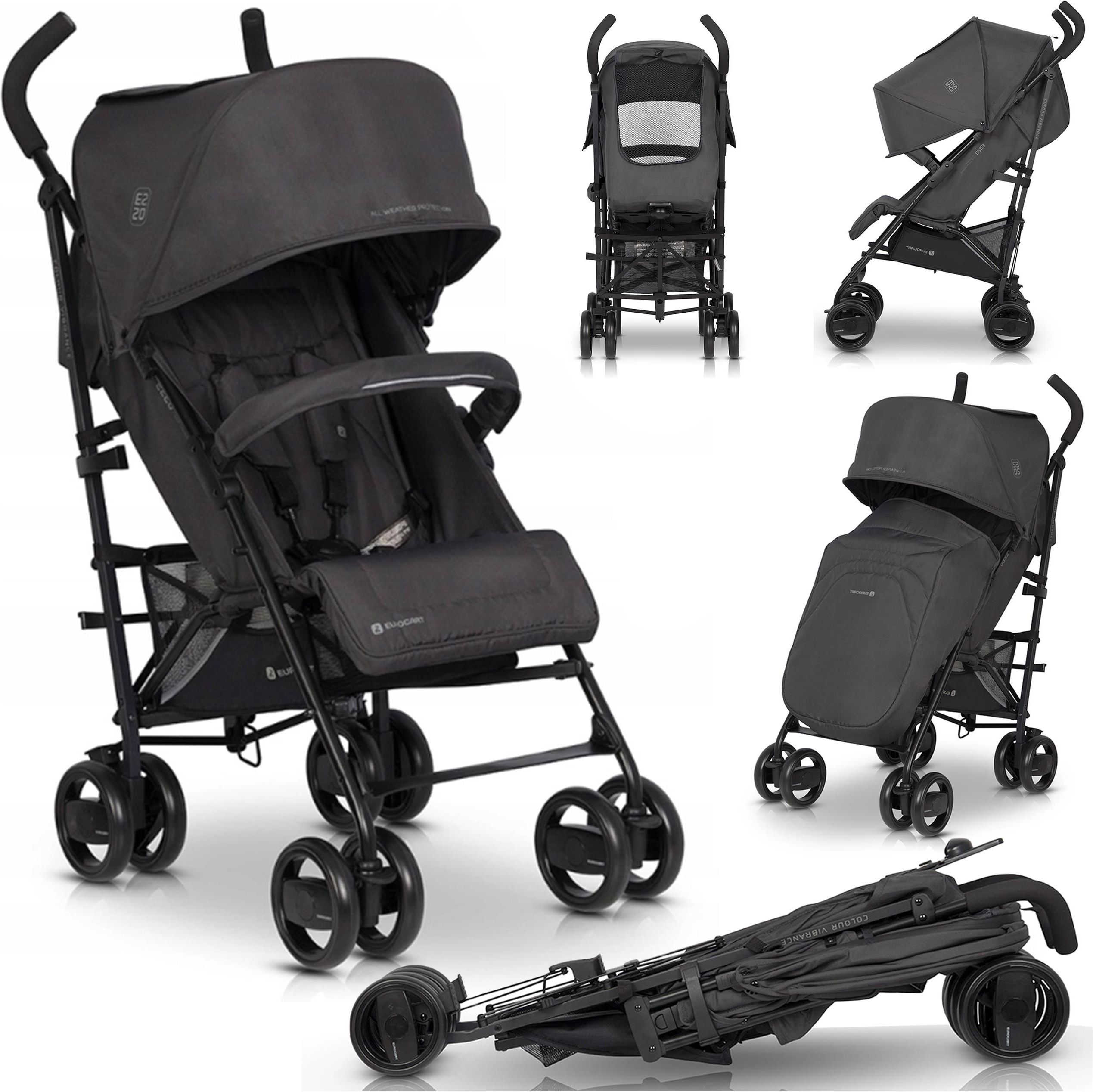 Wózek Euro-Cart Ezzo Black Spacerowy - Ceny i opinie - Ceneo.pl