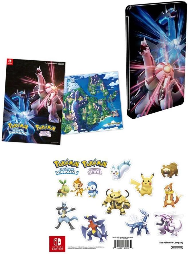 Nintendo Steelbook + Naklejki + Plakat Pokemon Brilliant Diamond ...