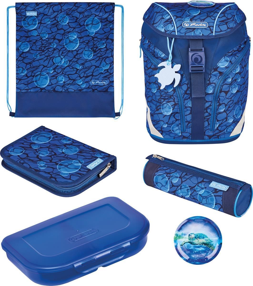 Herlitz Softlight Plus Greenline Deep Sea School Bag Blue - Ceny i ...