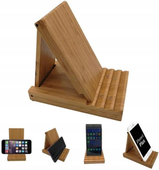 Yisen Stojak Uchwyt Na Telefon Bambus - Uchwyty - Opinie i ceny na Ceneo.pl