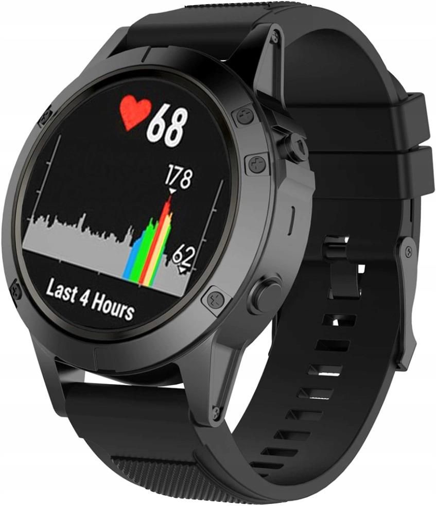 Tech Band Techband Czarny Pasek Garmin Fenix 6X Solar Quickfit 26Mm ...