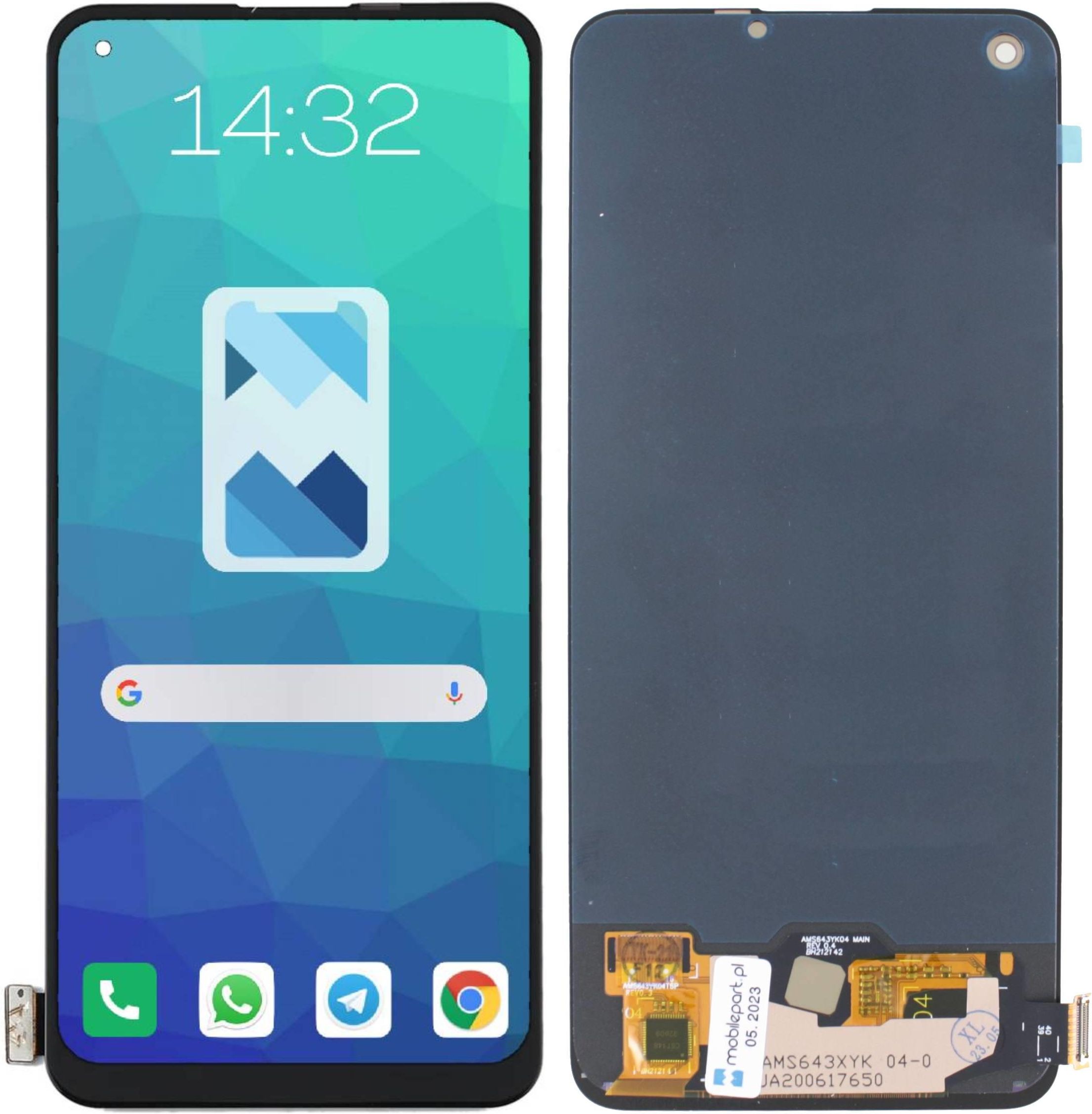 Podzespoły do telefonu Mobilepart Wyświetlacz Lcd Ekran Do Oppo Reno 5Z ...