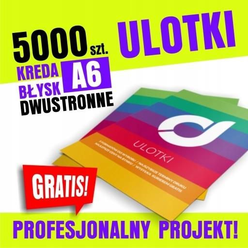 A6 Ulotki 5000 szt Kolorowe Projekt - Ceny i opinie - Ceneo.pl