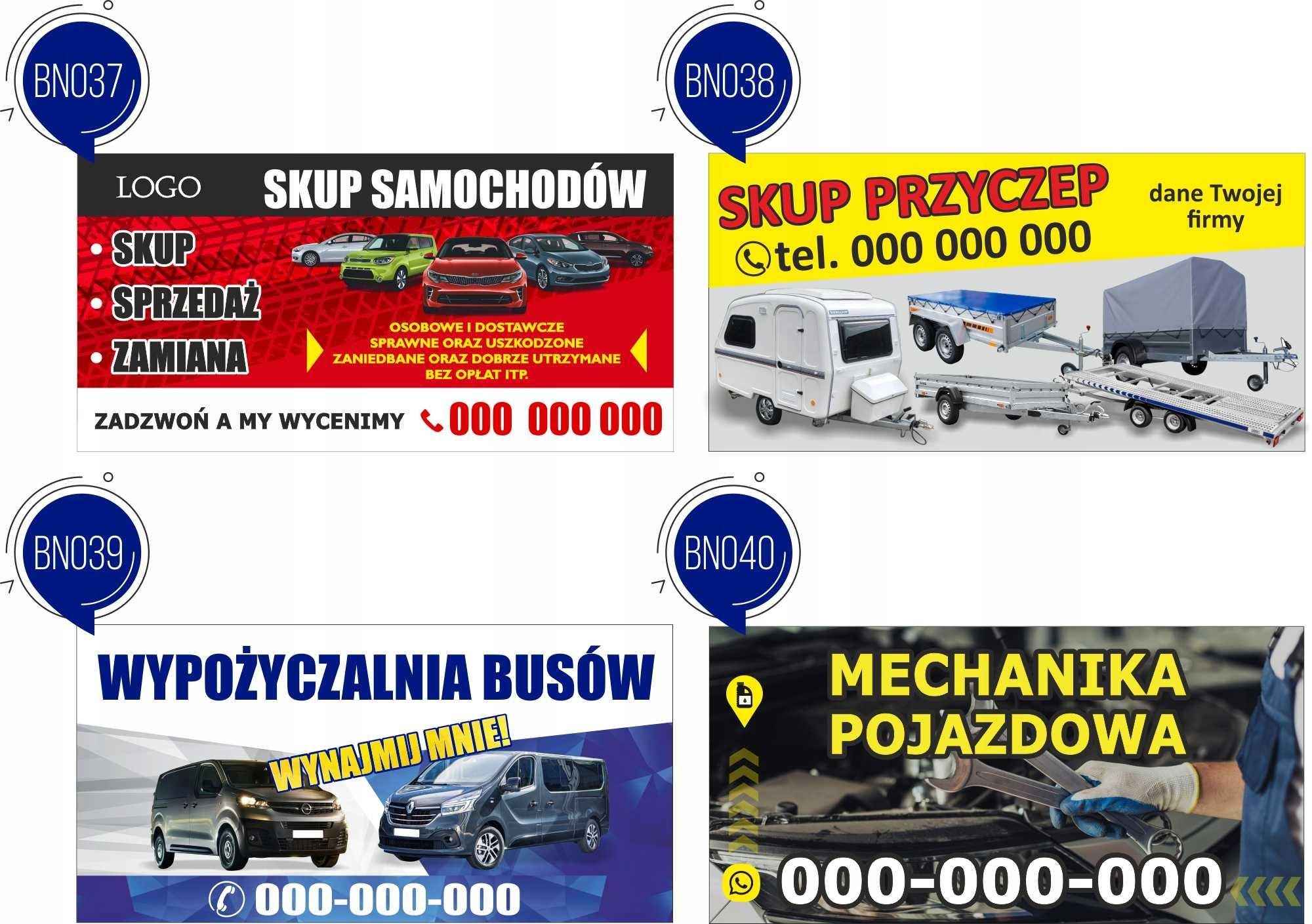 Baner wypożyczalnia wynajem samochodów busów 1x2m - Ceny i opinie - Ceneo.pl