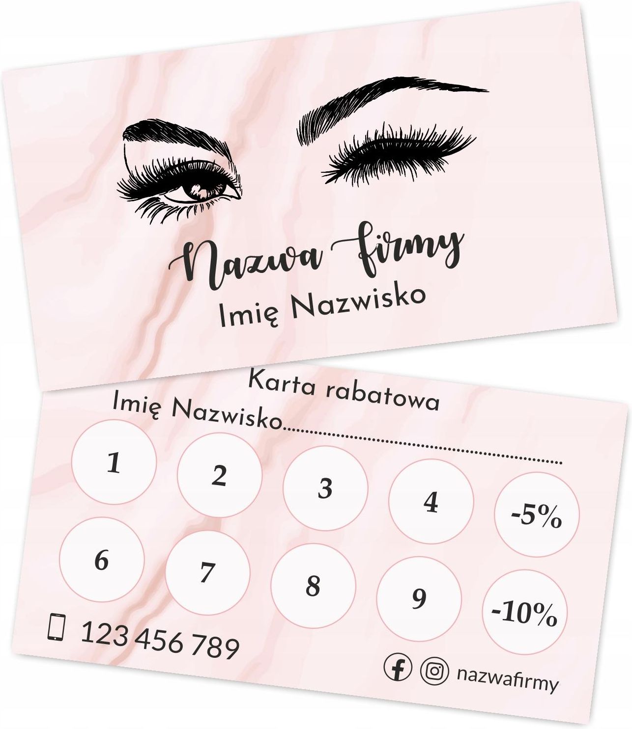 Karta rabatowa dla stylistki brwi, 500 szt - Ceny i opinie - Ceneo.pl