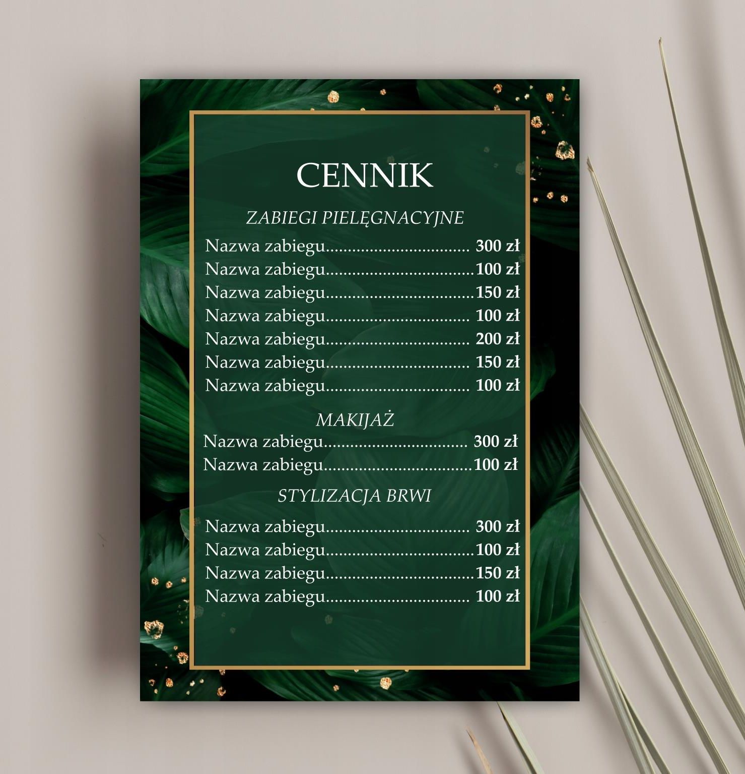 Cennik usług dla salonu kosmetycznego - Ceny i opinie - Ceneo.pl
