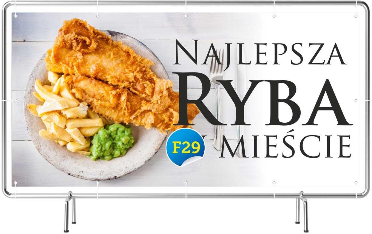 Baner Reklama 2,5x1,2m Smażalnia Ryb Restauracja - Ceny i opinie - Ceneo.pl