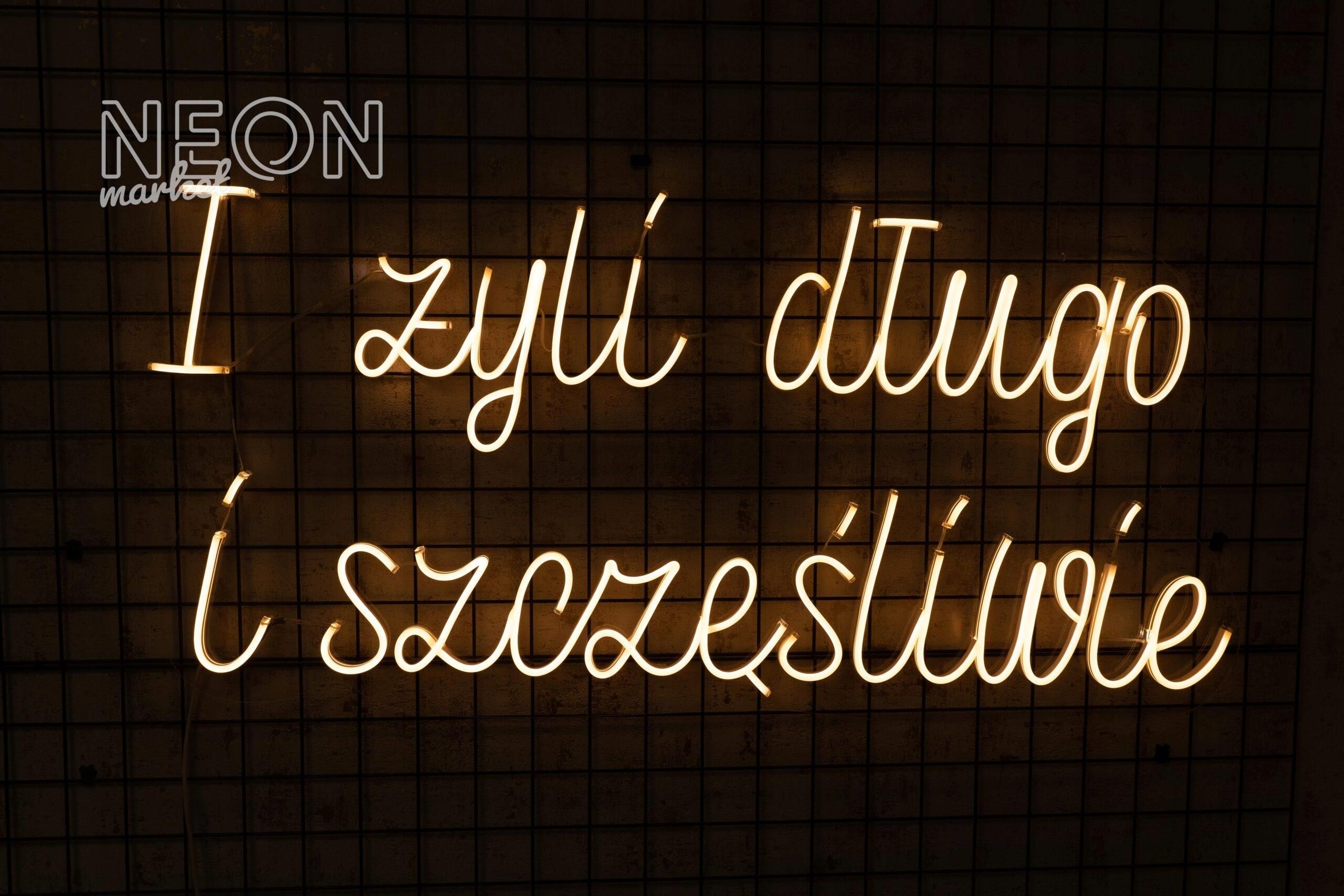 I żyli długo i szczęśliwie napis Led Neon Ledon - Ceny i opinie - Ceneo.pl