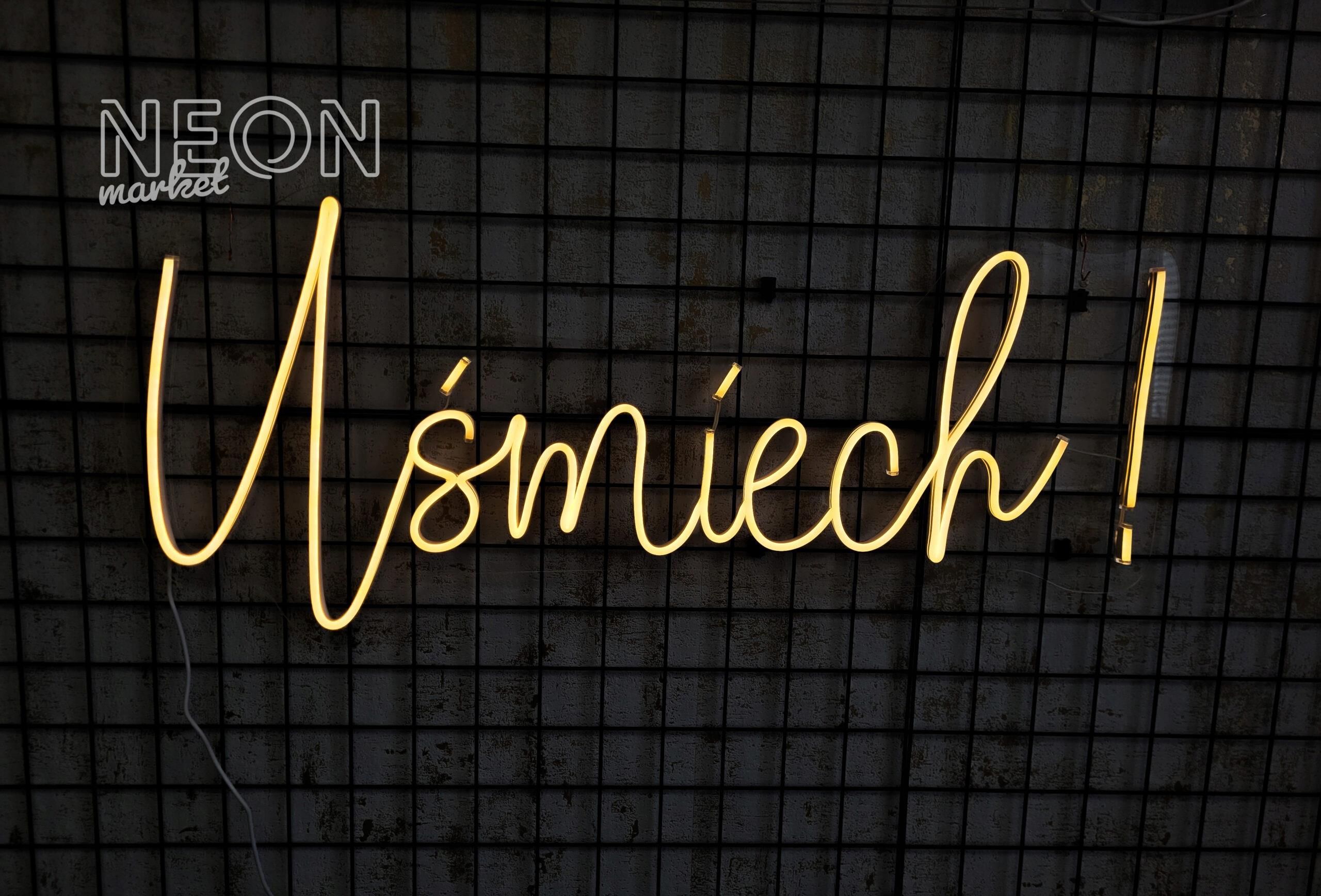 Uśmiech napis Ledowy Led Neon Ledon - Ceny i opinie - Ceneo.pl