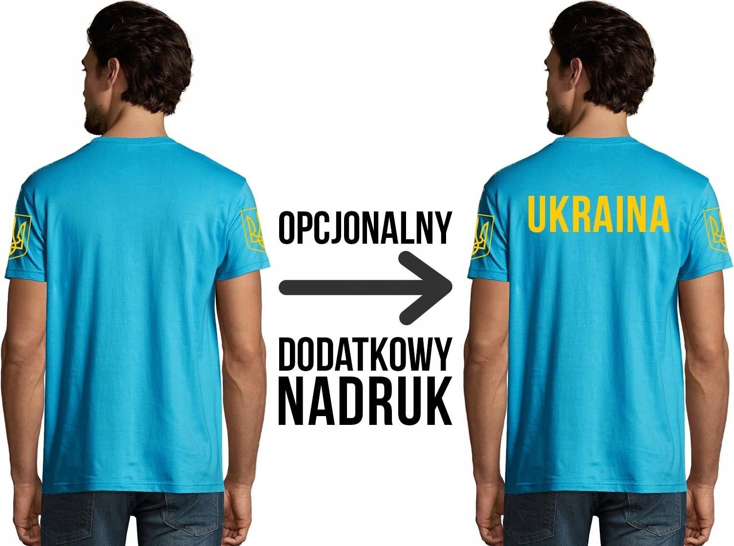 Dodatkowy nadruk na koszulkę napis Ukraina plecy - Ceny i opinie - Ceneo.pl