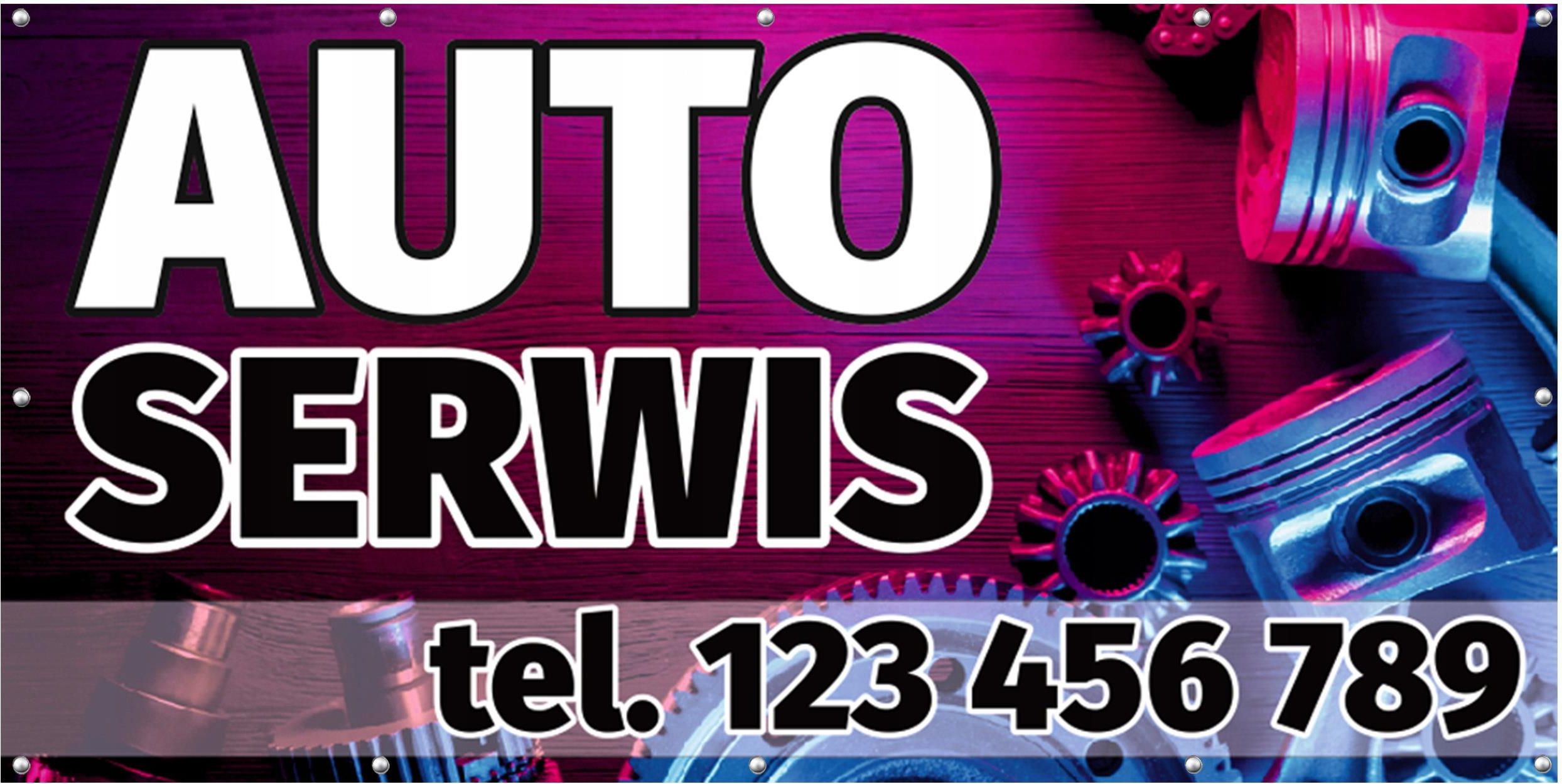 Baner Autoserwis Serwis Samochodowy 150x75cm - Ceny i opinie - Ceneo.pl