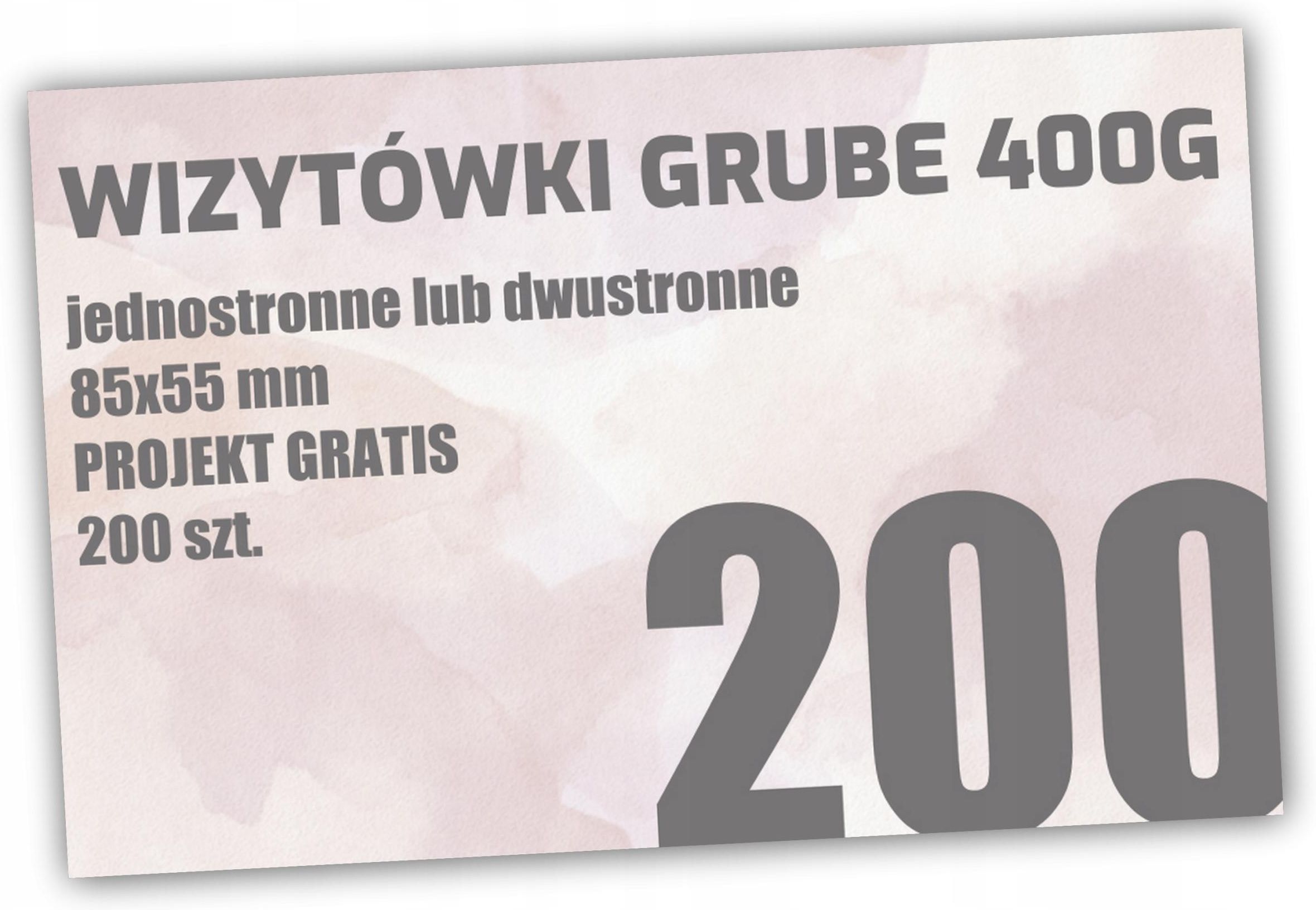 Wizytówki Grube 400g 200 szt. Projekt - Ceny i opinie - Ceneo.pl