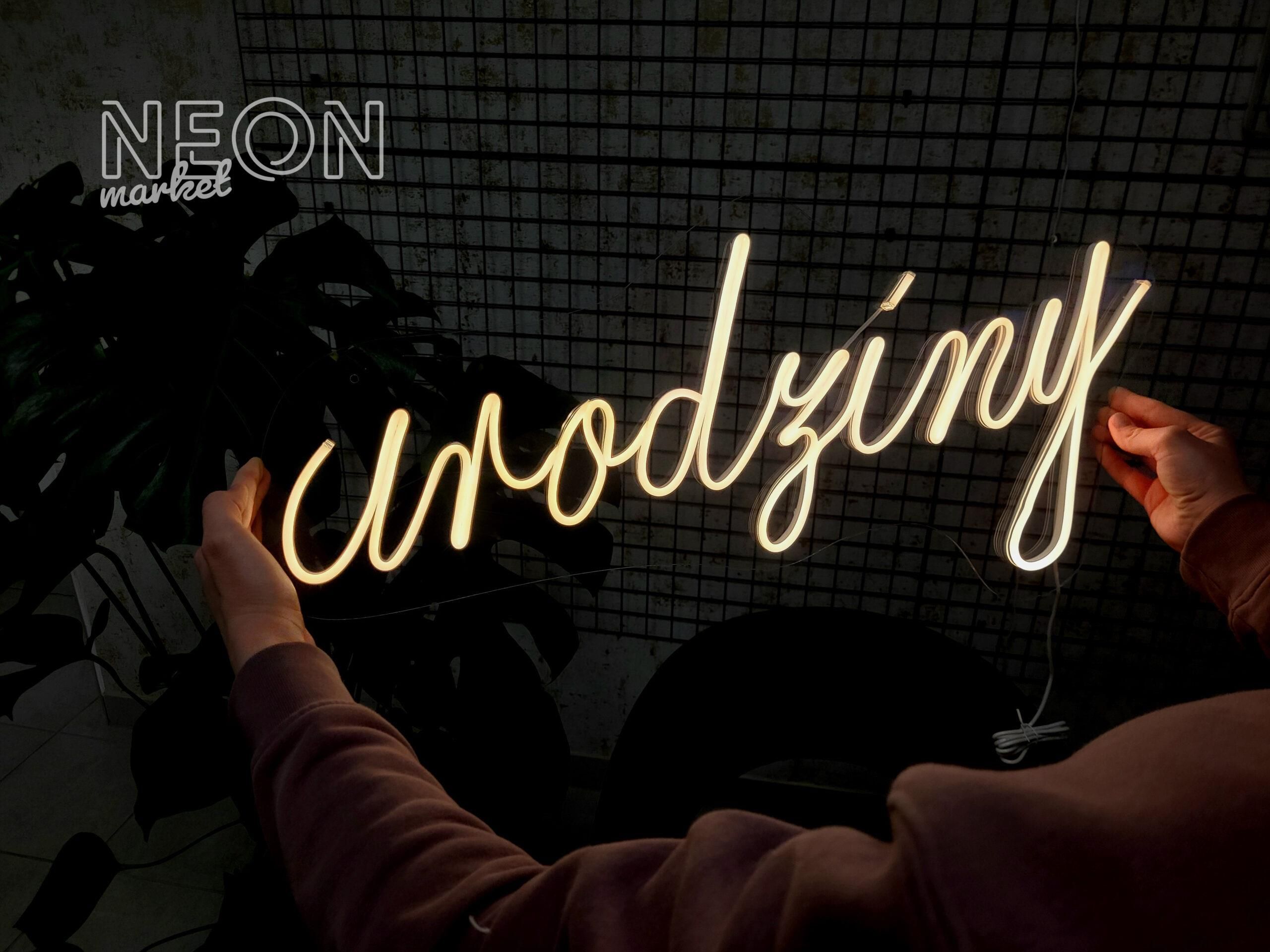 Urodziny napis Ledowy Led Neon Ledon - Ceny i opinie - Ceneo.pl