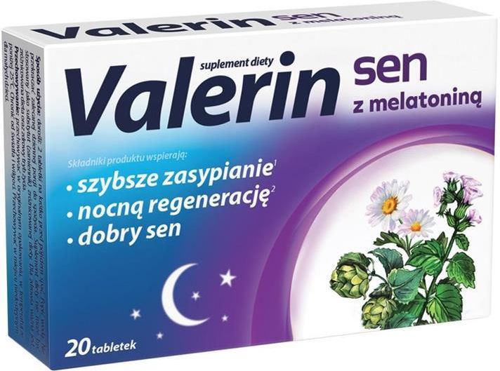 Valerin Sen Z Melatoniną 20 tabl. - Opinie i ceny na Ceneo.pl