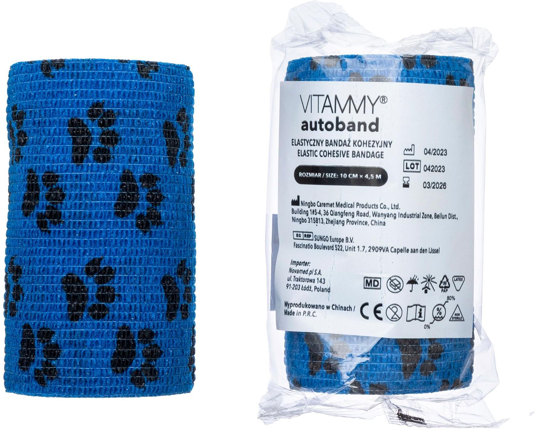 Vitammy Elastyczny Bandaż Kohezyjny Autoband Łapki 10Cm X 450Cm - ceny ...