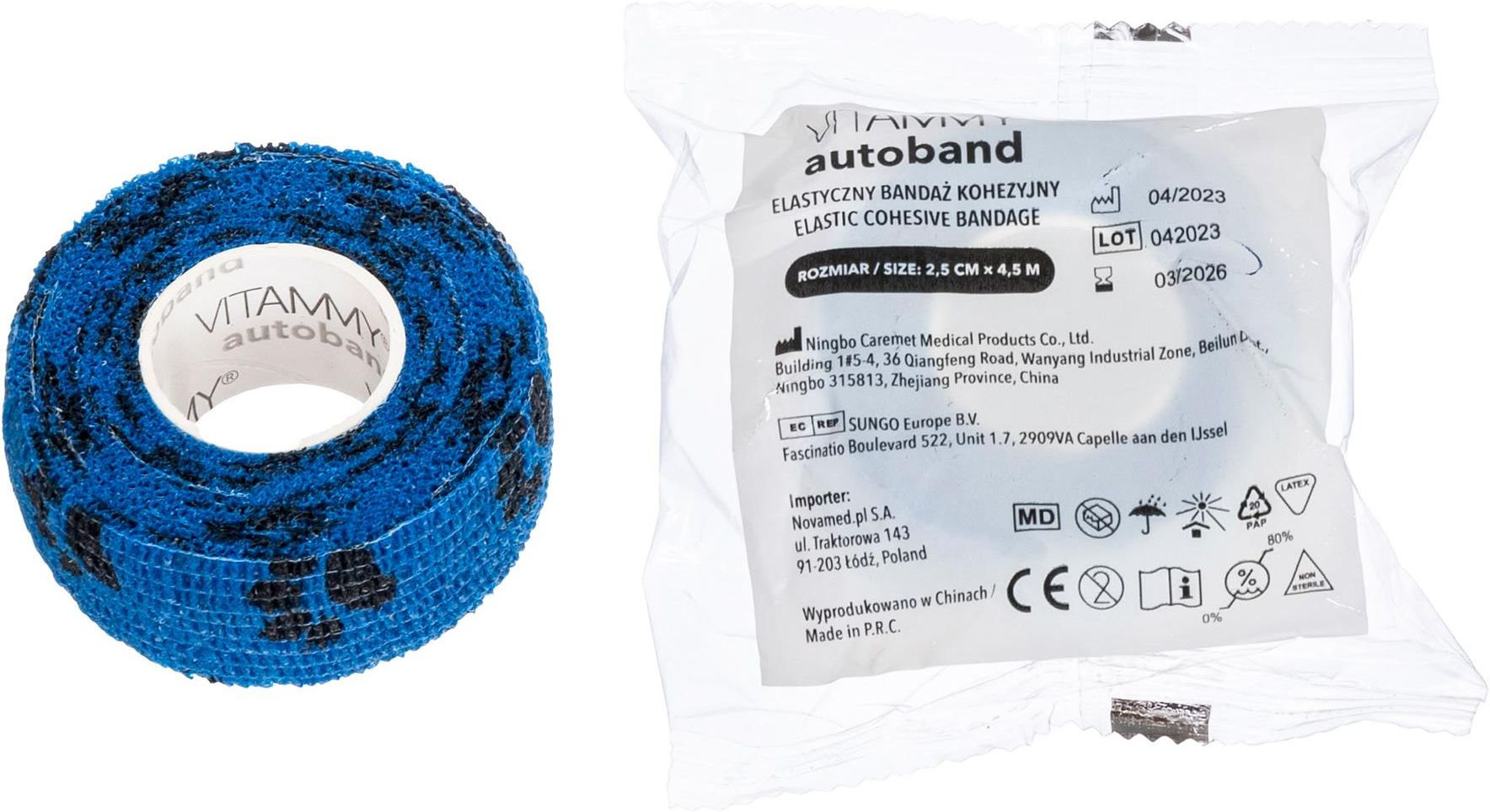 Vitammy Elastyczny Bandaż Kohezyjny Autoband Łapki 2,5Cm X 450Cm - ceny ...