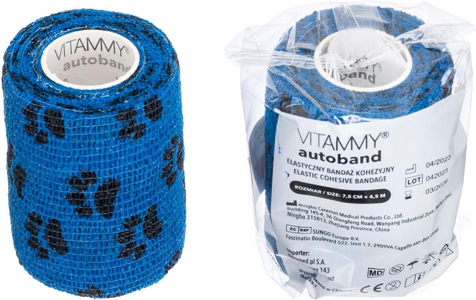 Vitammy Elastyczny Bandaż Kohezyjny Autoband Łapki 7,5Cm X 450Cm - ceny ...