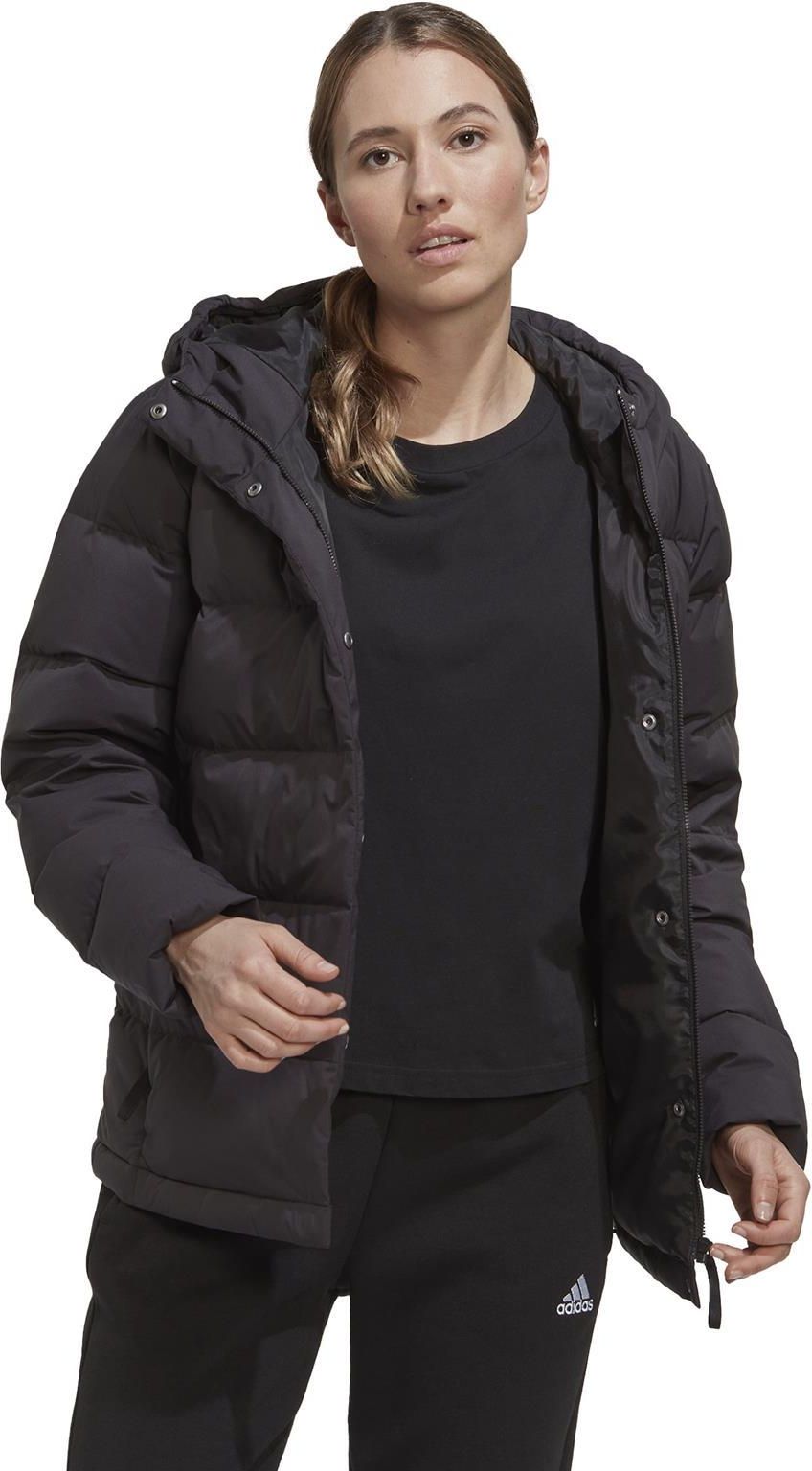 Kurtka z kapturem damska adidas HELIONIC DOWN czarna HN5641 - Ceny i ...
