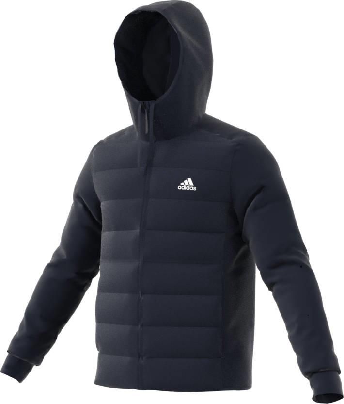 Kurtka z kapturem męska adidas ESSENIALS HYBRID DOWN granatowa IK3224 ...