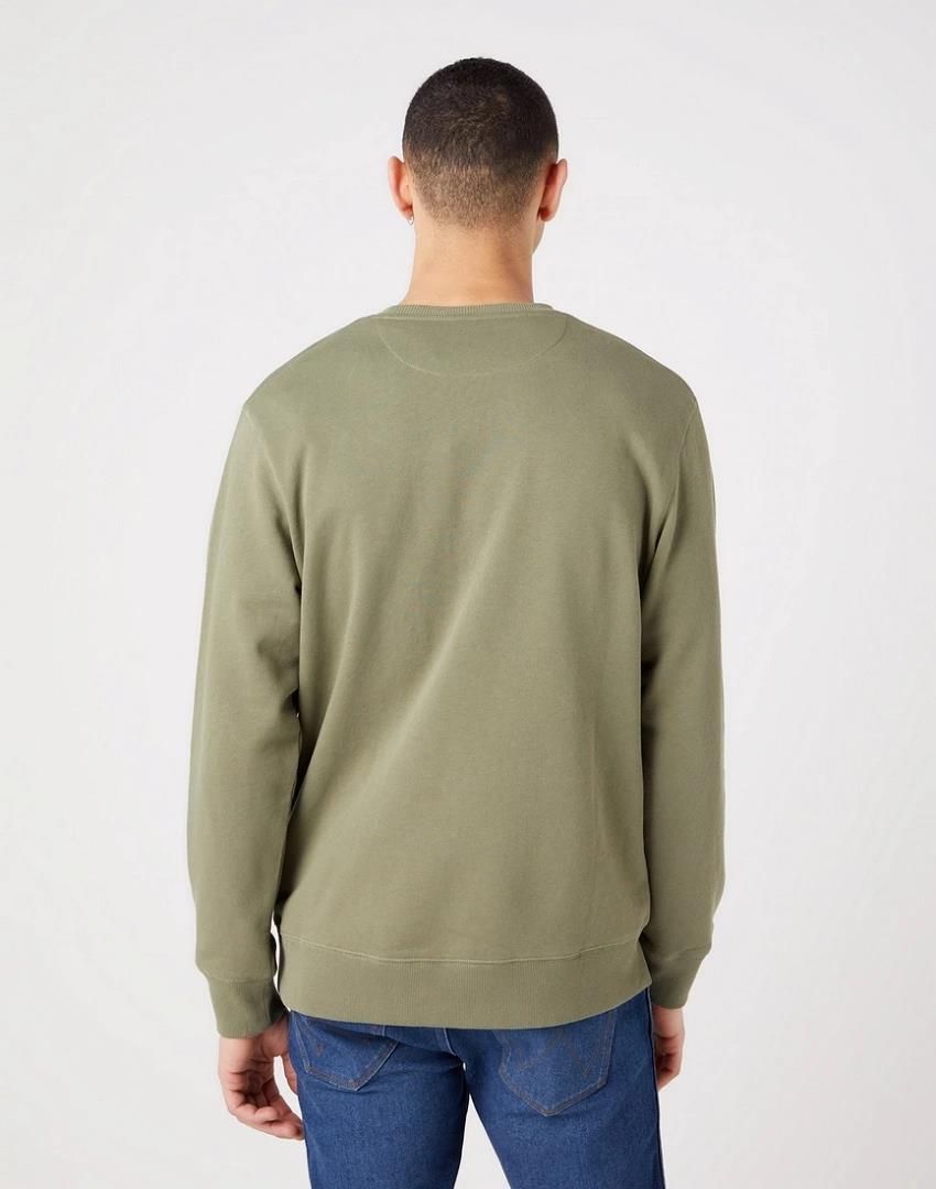 WRANGLER SIGN OFF CREW LICHEN GREEN W661HAX1X - Ceny i opinie - Ceneo.pl